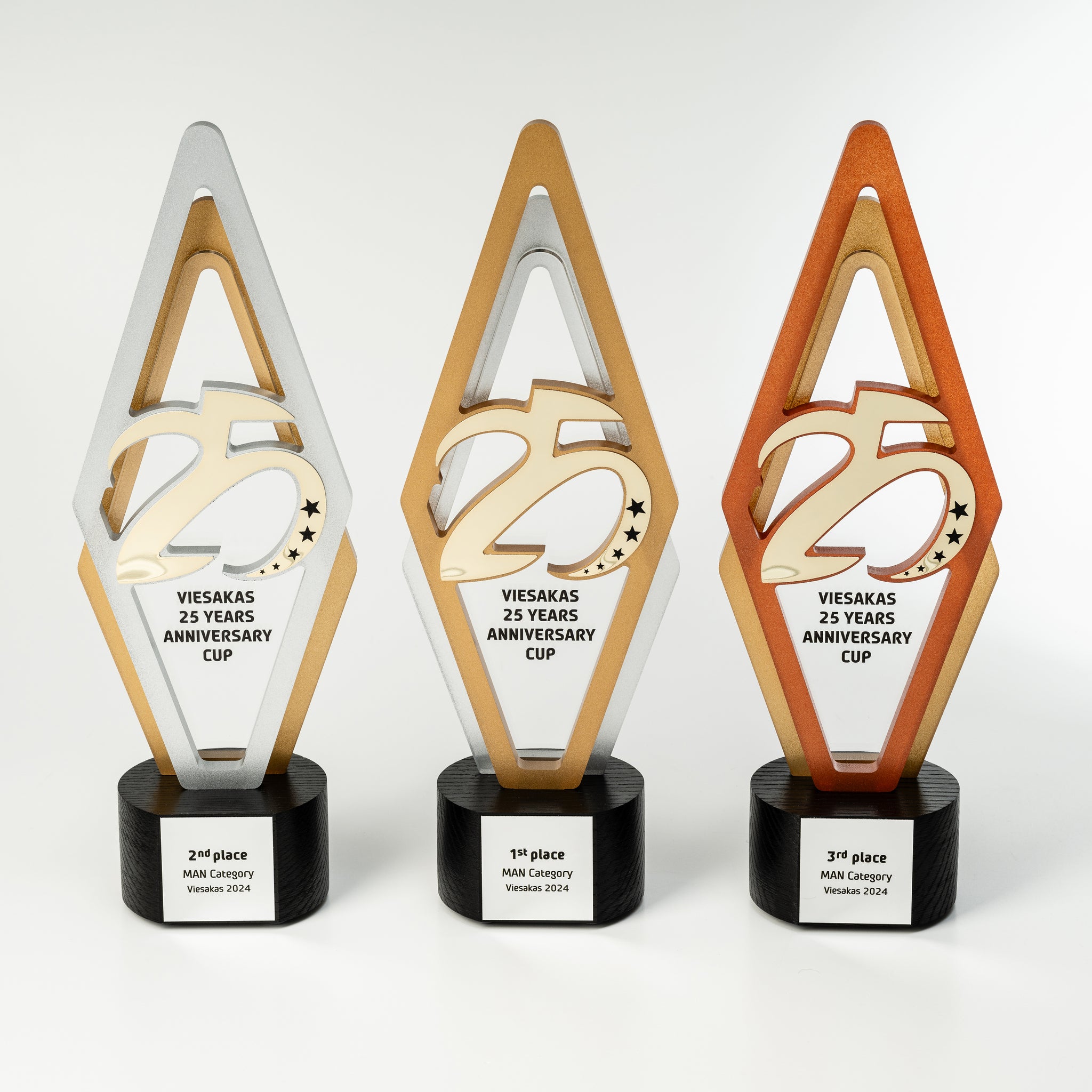 Elegant 25th Anniversary Trophy - Glittering Commemorative Award ...