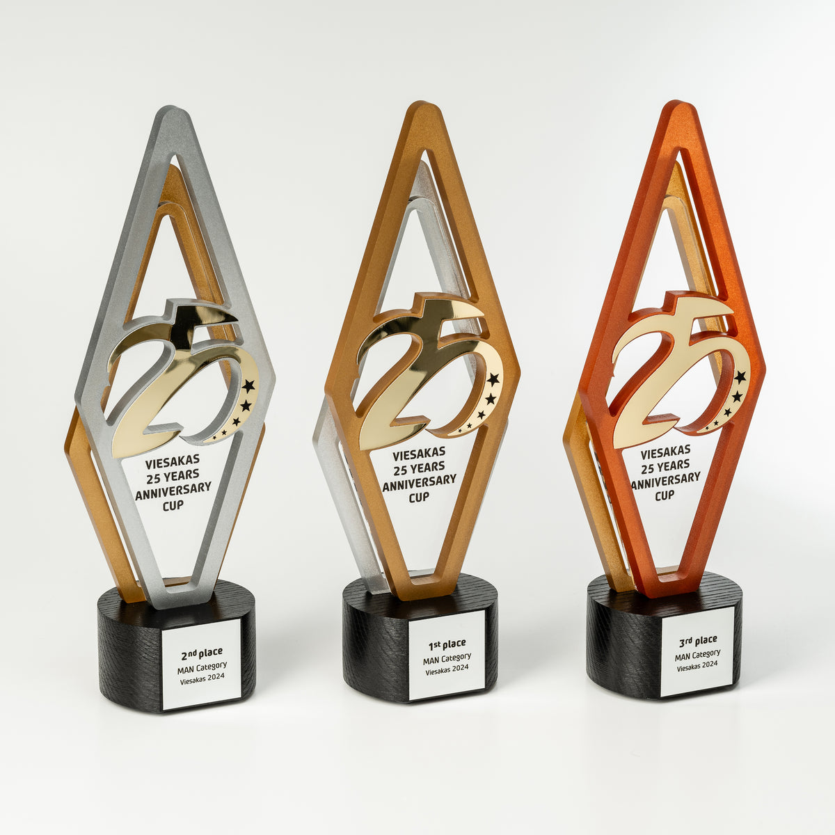 Elegant 25th Anniversary Trophy - Glittering Commemorative Award ...