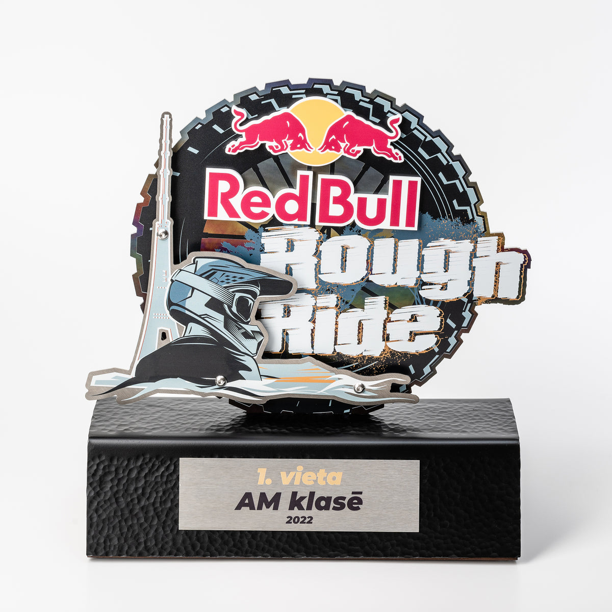 Custom Red Bull Rough Ride trophy – AWARDS & MEDAL STUDIO